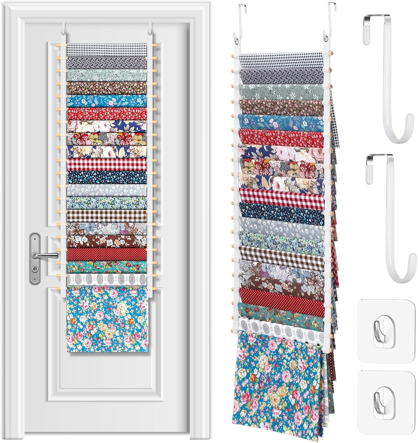 BESTKITTY 20-Shelf Hanging Wall Fabr Organizer, Over The Door Cloth ...