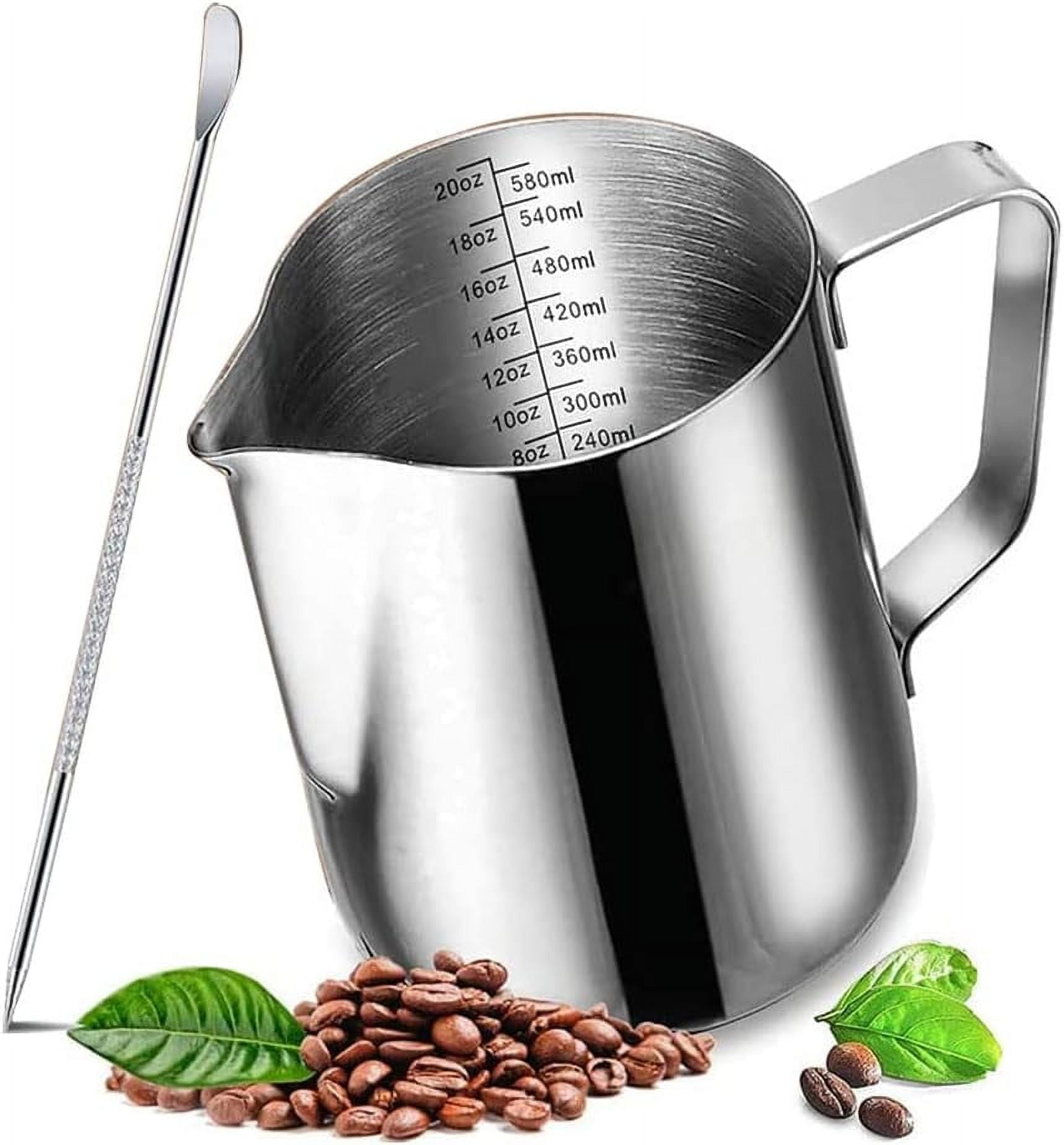 BESTKITTY 20 oz Milk Frothing Piter, 304 stainl steel 600ml milk can ...