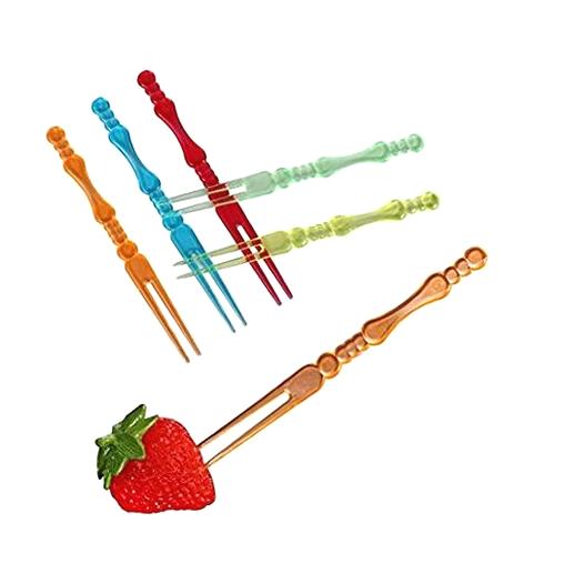 BESTKITTY 200-Piece Assorted Disposable Plastic Cocktail Forks ...