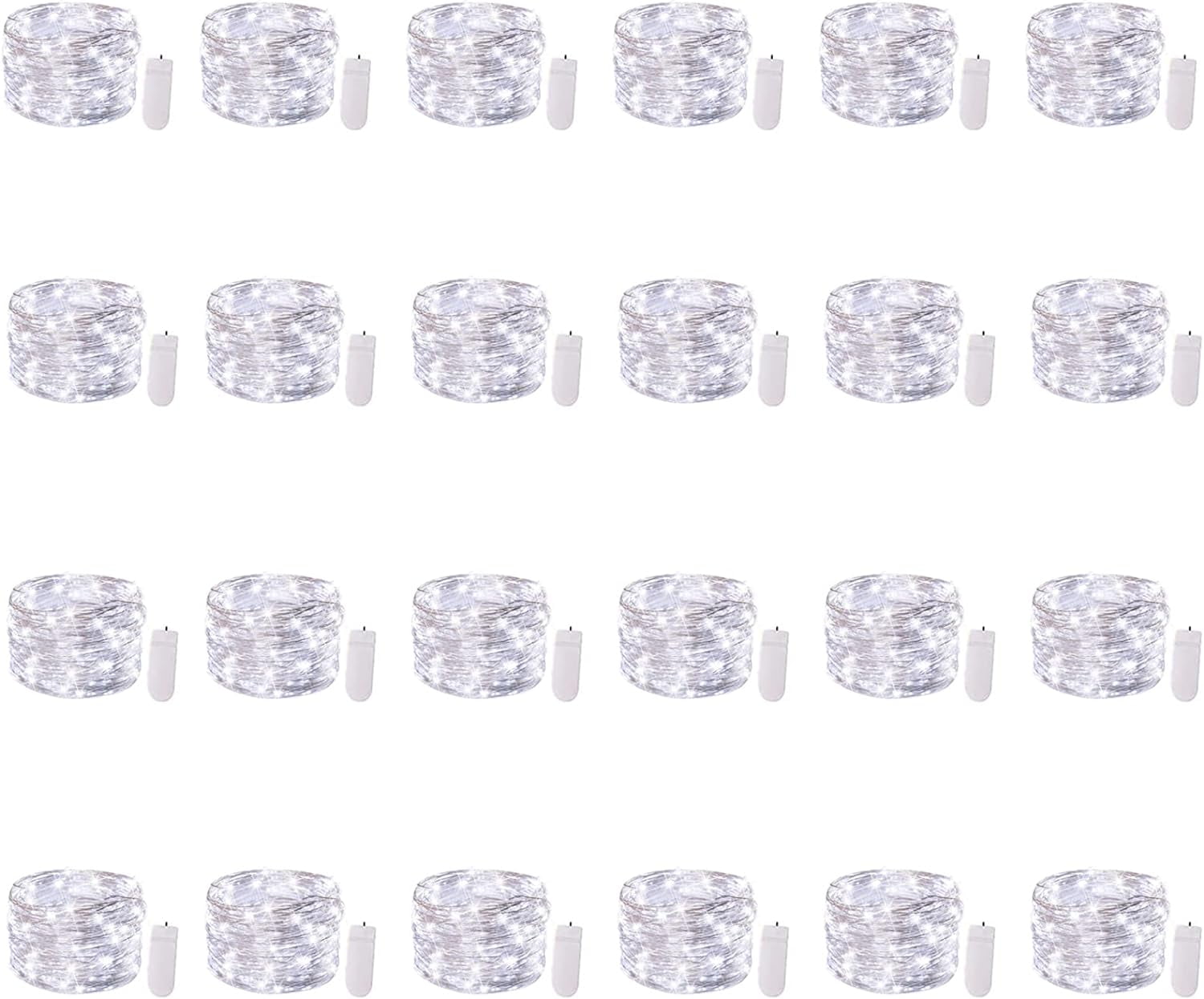 BESTKITTY 24 Pa Fairy Lights Battery Operated - 7Ft 20 Led Mini St ...