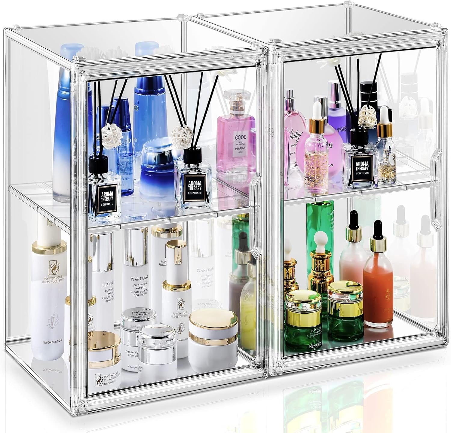 BESTKITTY 2Pa Makeup Organizer Storage, Large actiy Acryl Bathroom ...