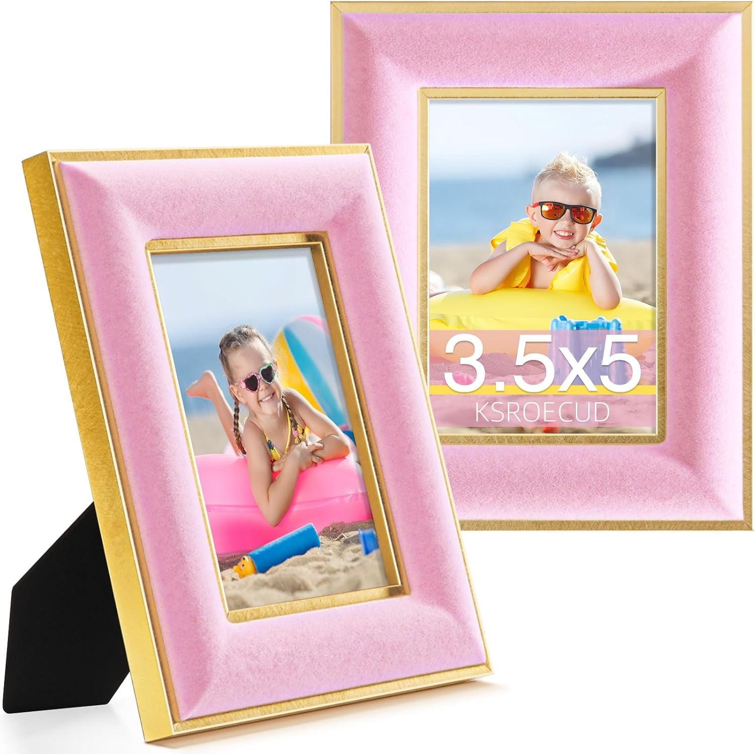 BESTKITTY 3.5 Velvet Pture F, Pink P Fs with Modern Met Gold Border, HD ...