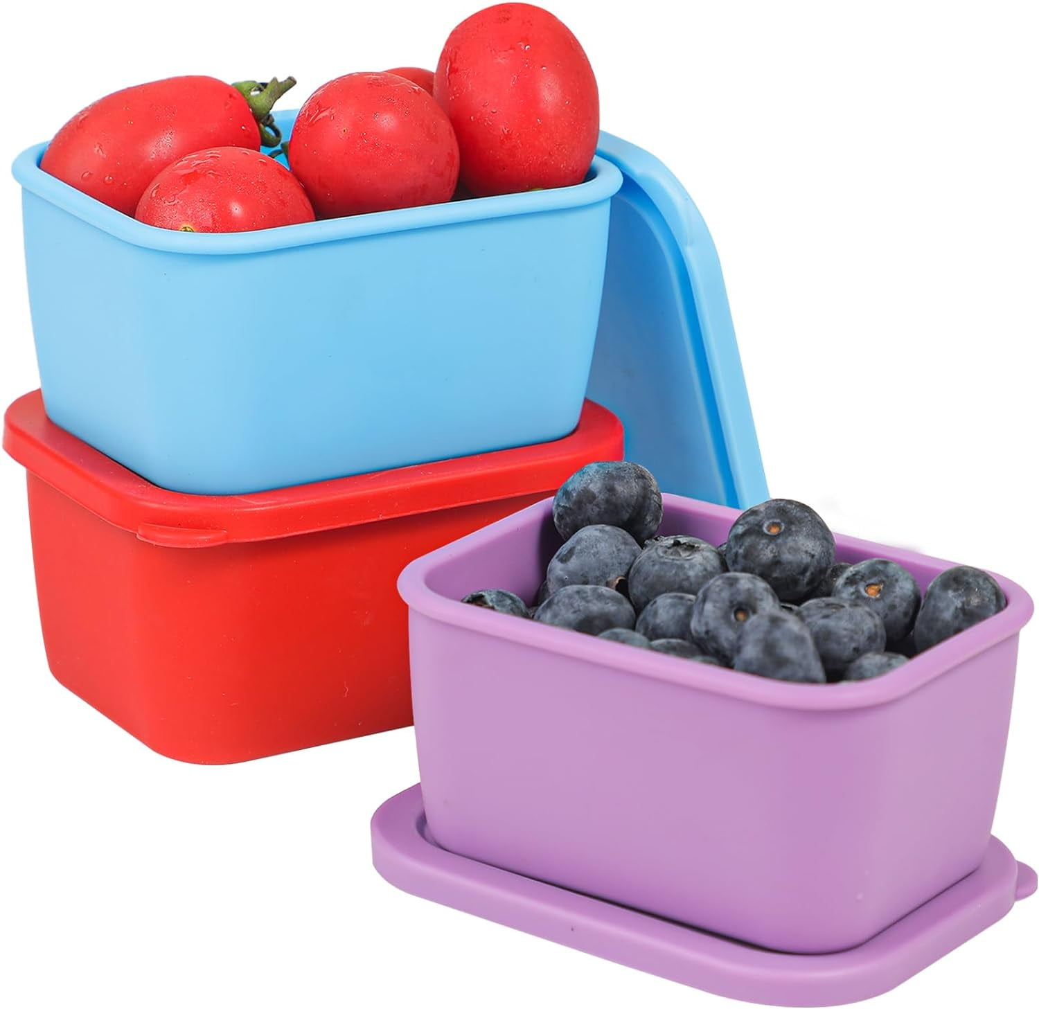 BESTKITTY 3 Pa Silone Small Sna Container, 8 OZ Staable ee Sauce ...