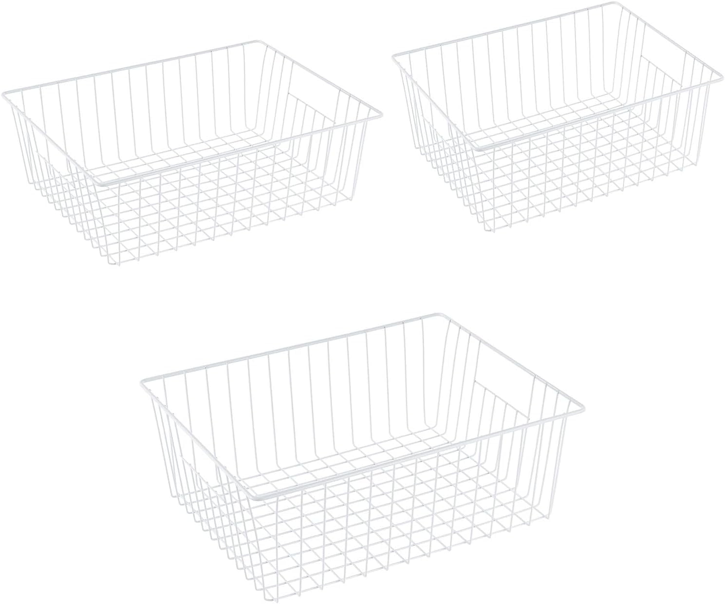 BESTKITTY 3 Pa Upright Freezer Organizer Bins - Standup Organizers for ...