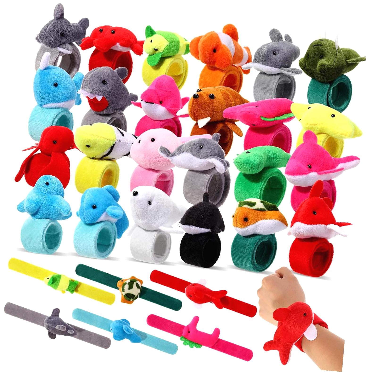 BESTKITTY 30 Piece Plush Ocean Animal Slap for , Cute Slap Bands for ...