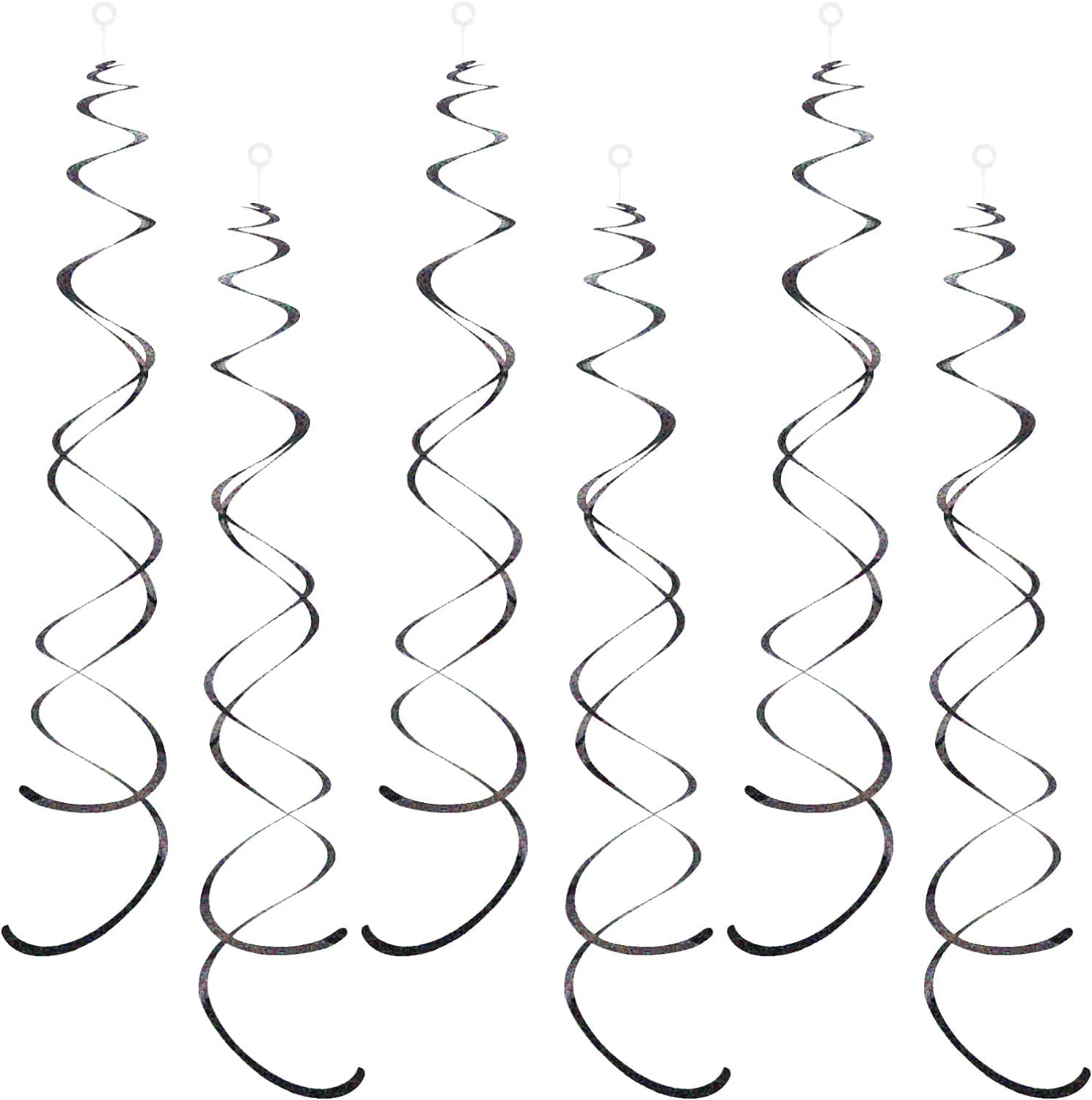 BESTKITTY 30 Pieces Iridescent Bla Party Hanging Swirl Decorations ...