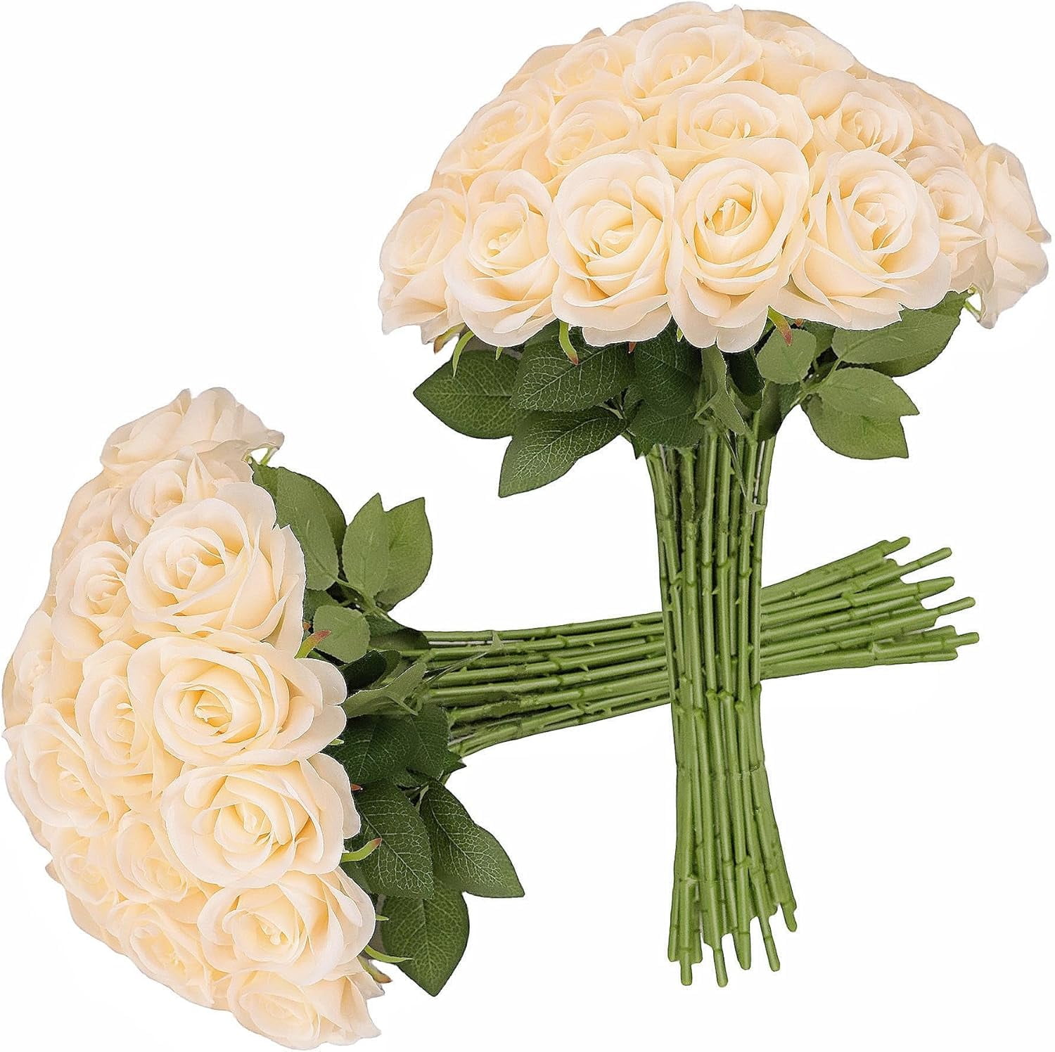 BESTKITTY 30pcs Roses Arti ampagne Silk Roses with Long Stems Fake ...