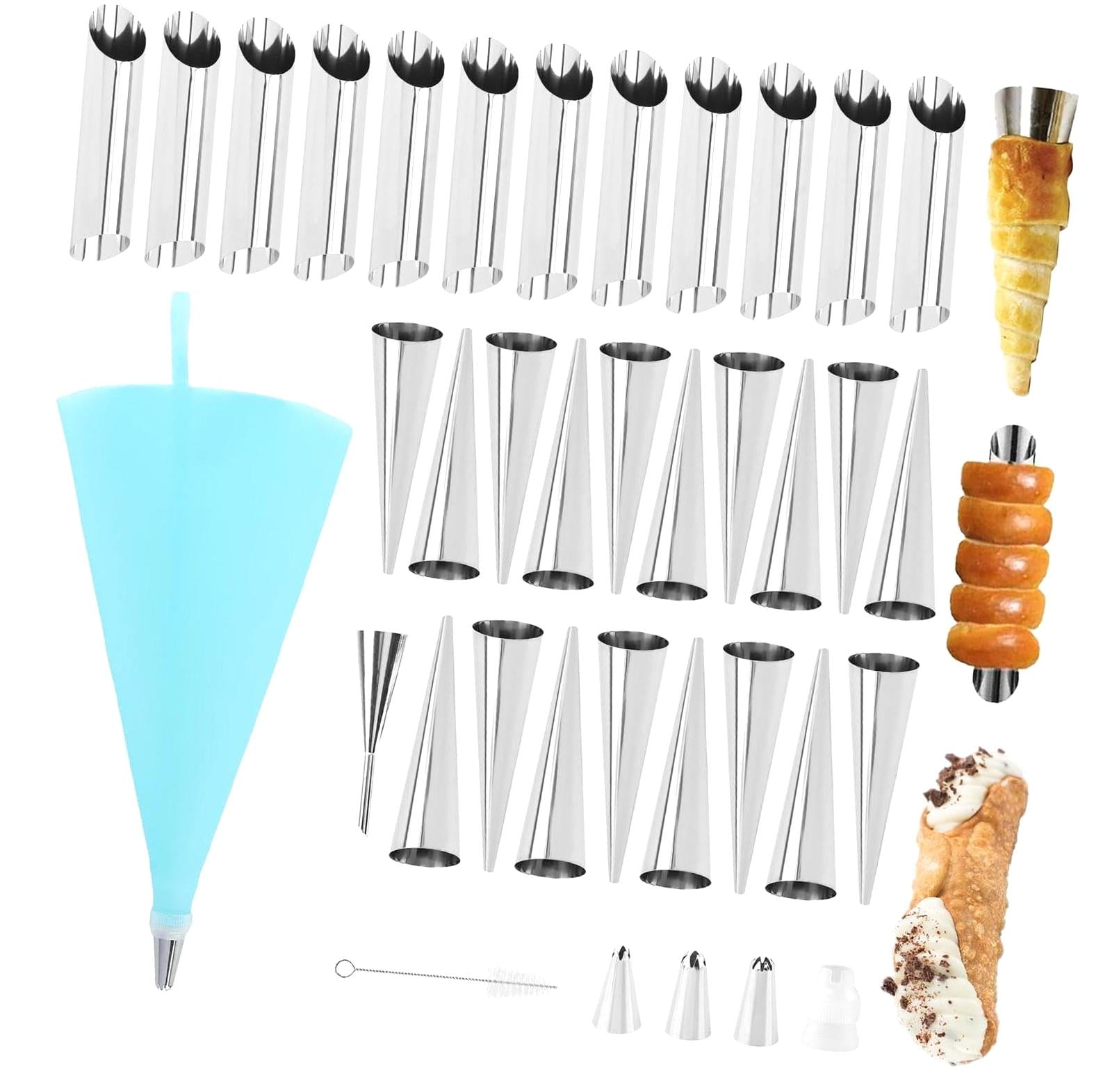BESTKITTY 35-Piece Horn Mold Kit, Including 16 Cone and 12 Tubular ...