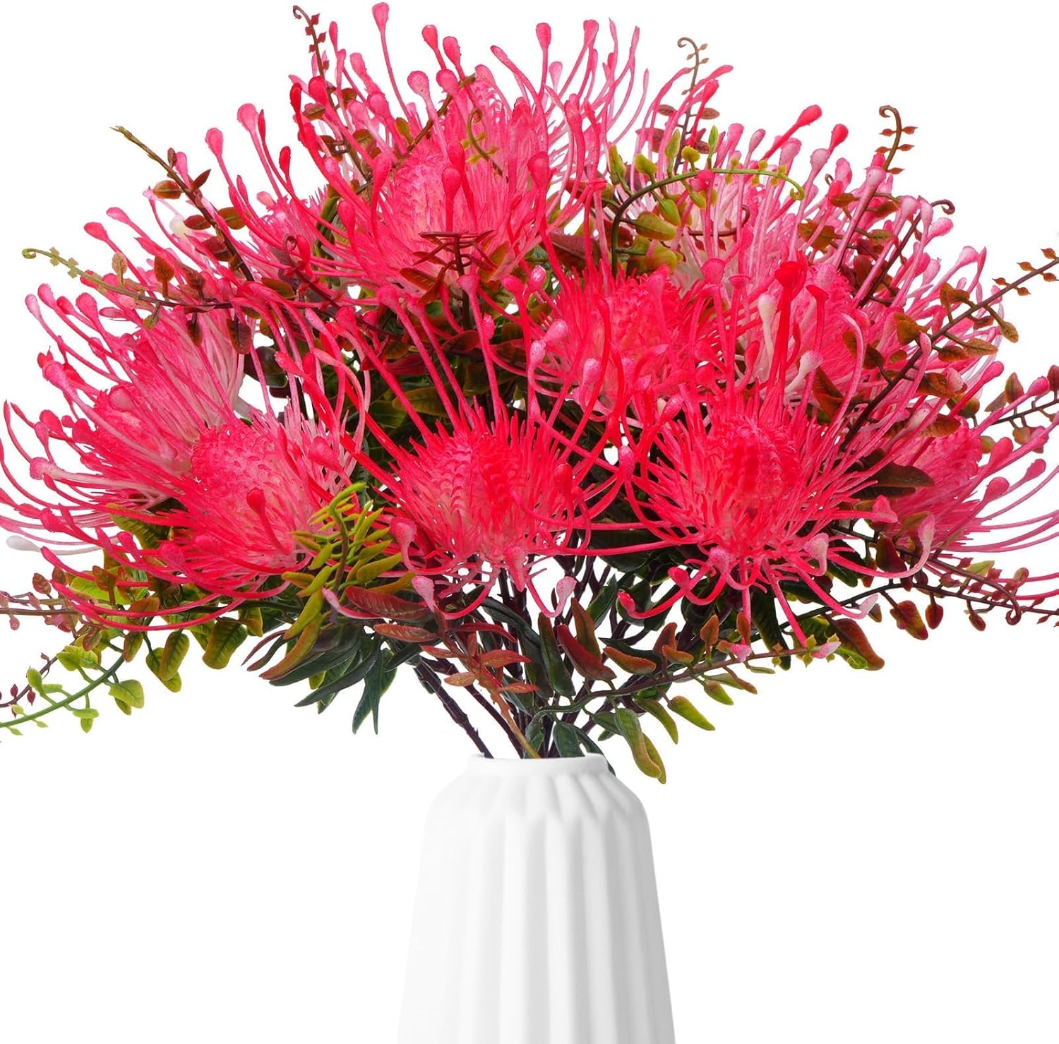 BESTKITTY 3pcs Tral Flowers Artiial Fake Mums ysanthemum Plast Flowers ...
