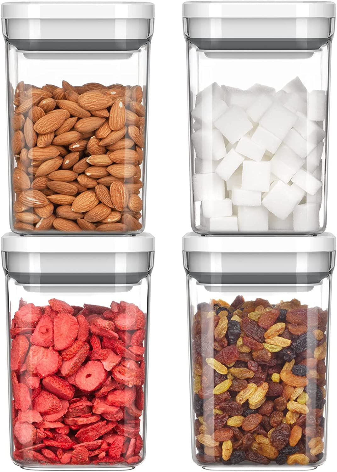 BESTKITTY 4 Pa Airtight Food Storage Container Set, BPA Free en Pantry ...