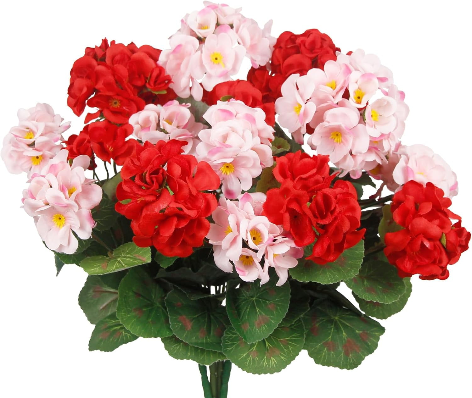 BESTKITTY 4 Pcs Artiial Geranium Flowers for Outdoors Silk Geraniums ...