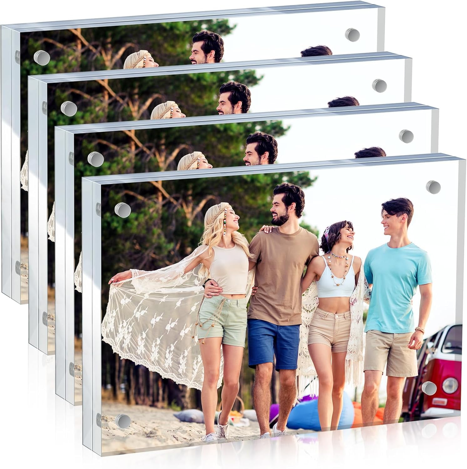 BESTKITTY 4 Pcs Clear Acryl Pture Fs Magnet Acryl P F Th Desktop ...