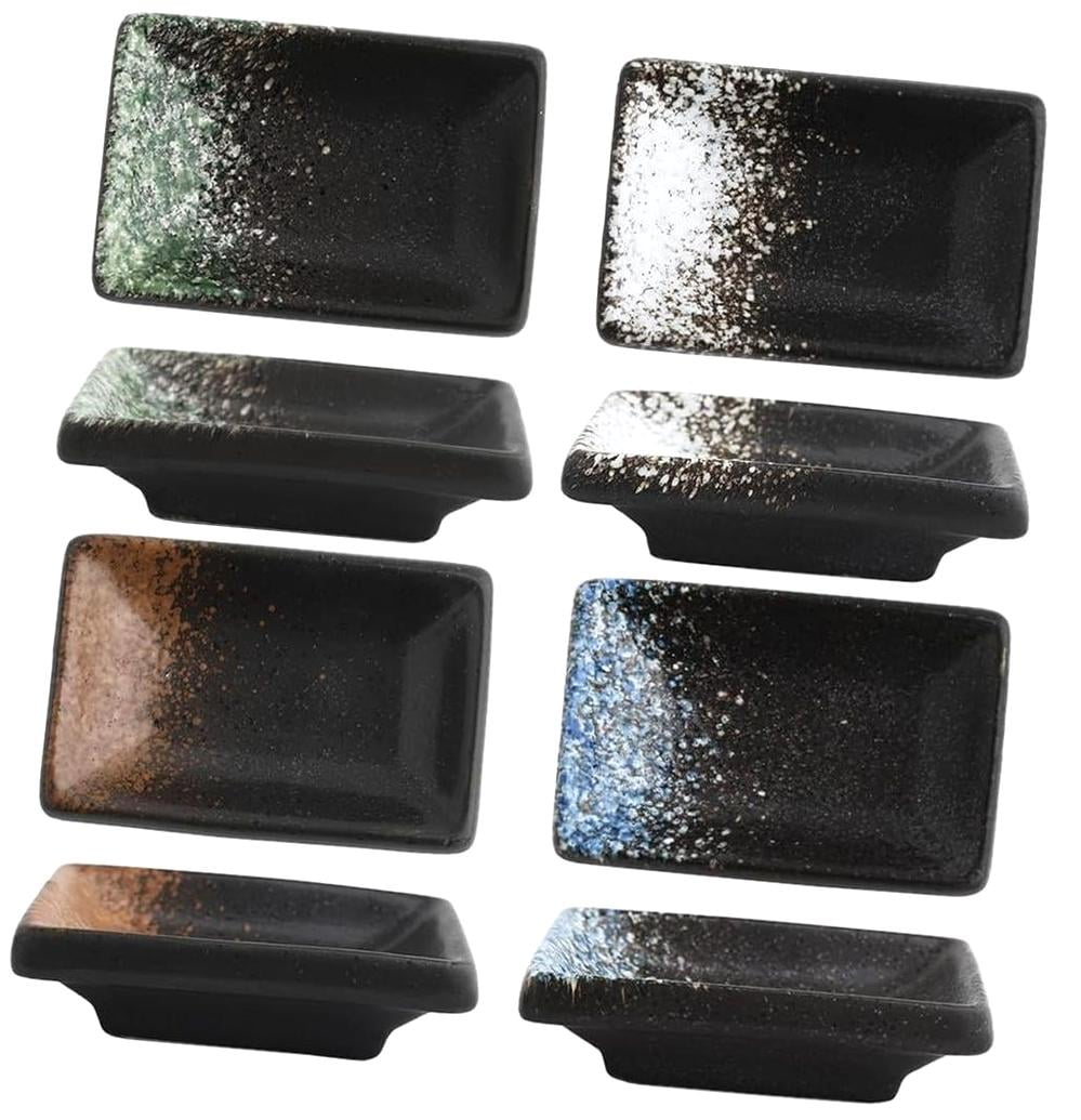 BESTKITTY 4-Piece Japanese Style Ceramic Sauce Dish Set, Small ...
