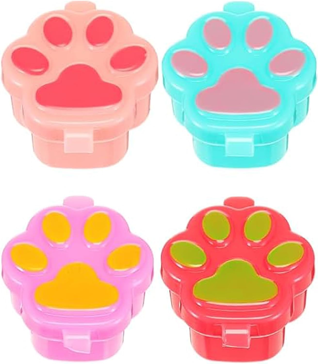 BESTKITTY 4 Pieces Condiment Containers with Lids, Mini Salad Dring ...