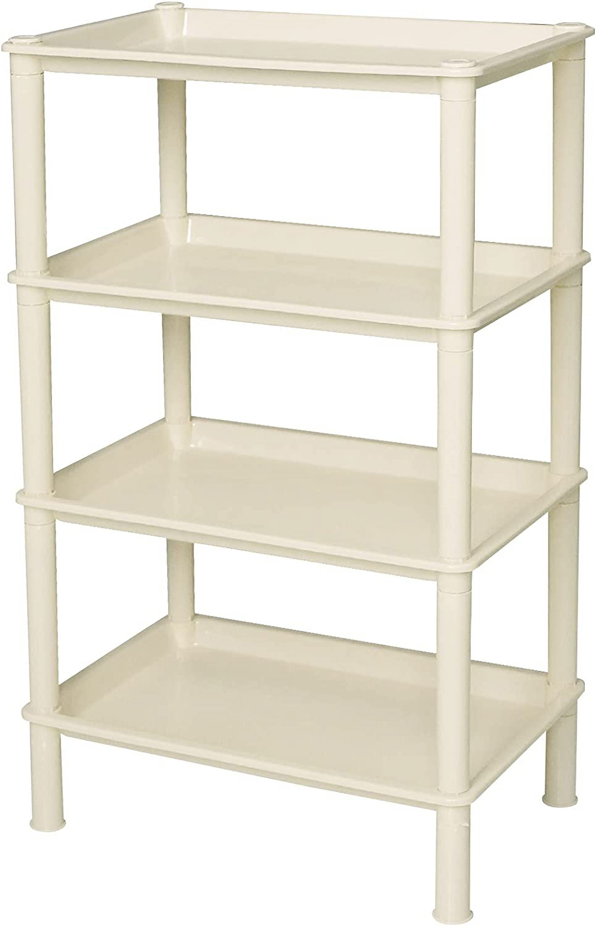 BESTKITTY 4-Tier Plast Storage Ra for en,Laundry Room,Batoom Rectangle ...