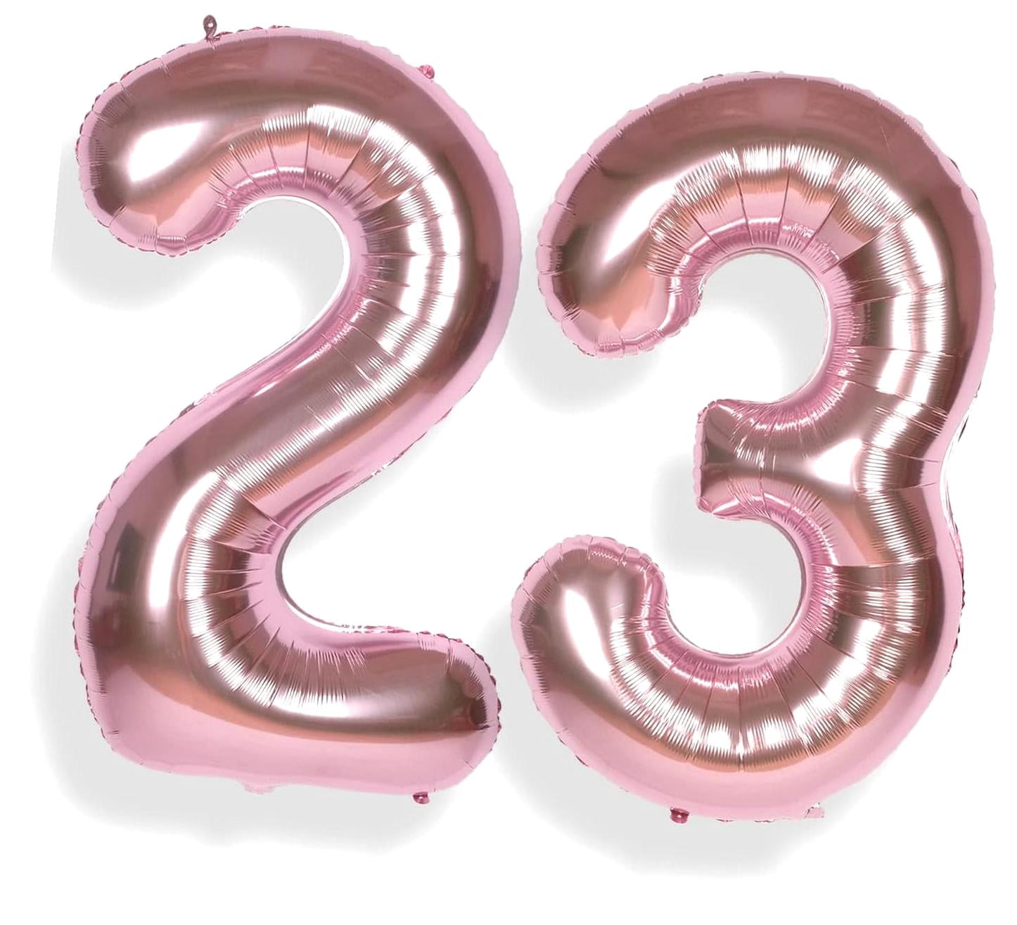 BESTKITTY 40 Inch Large 23 Balloon Numbers Rose Big Foil Number ...