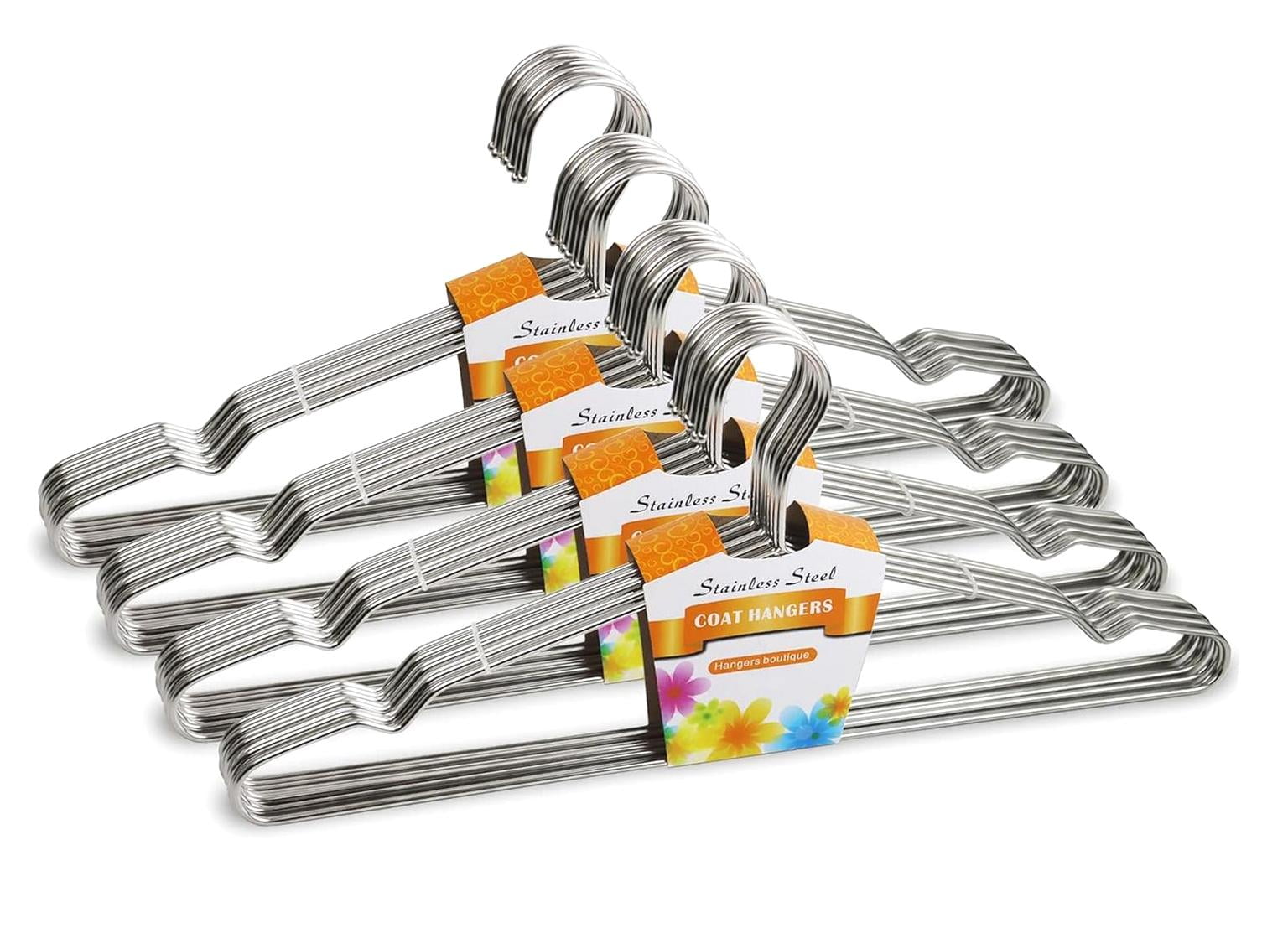 BESTKITTY 40 Pack Durable Stainless Steel Wire Hangers - Efficient ...