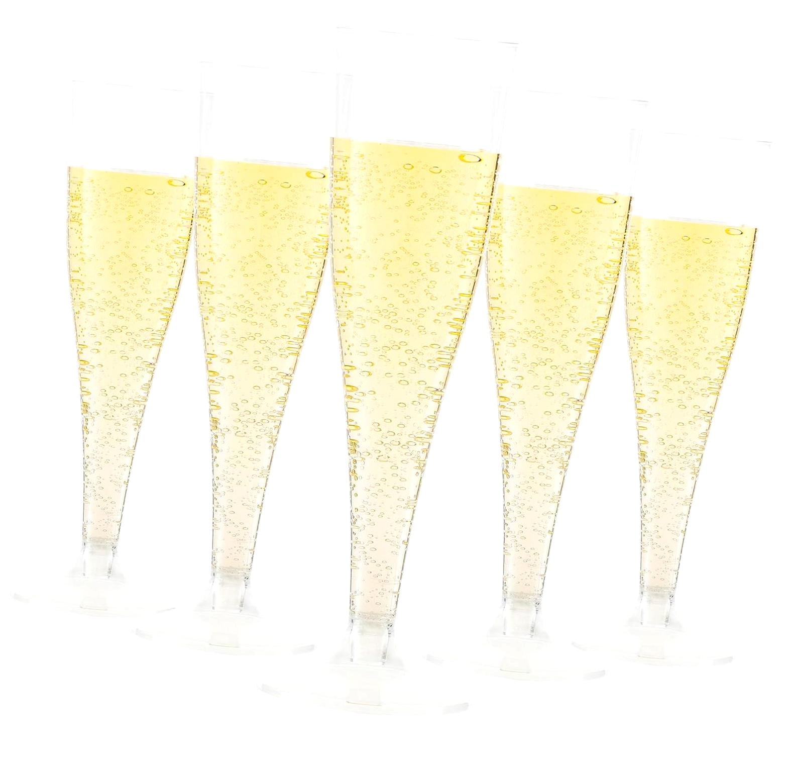 BESTKITTY 48 Pack Plastic Flutes 4.5 Oz Plastic Cups Clear Cocktail ...