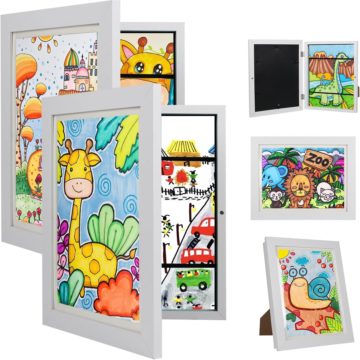 BESTKITTY 4Pa Kids Art Fe - Kids Artwork Fes angeable,White Kids Art ...
