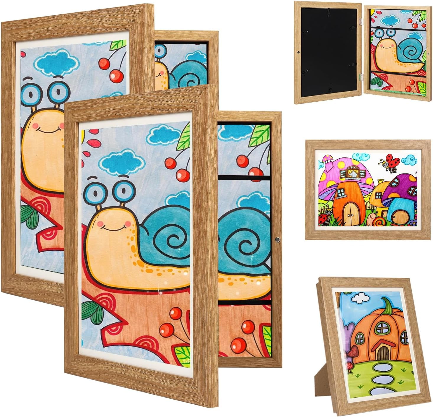 BESTKITTY 4Pa Kids Art Fes - angeable, Front Opening Holds 150, 10x12.5 ...