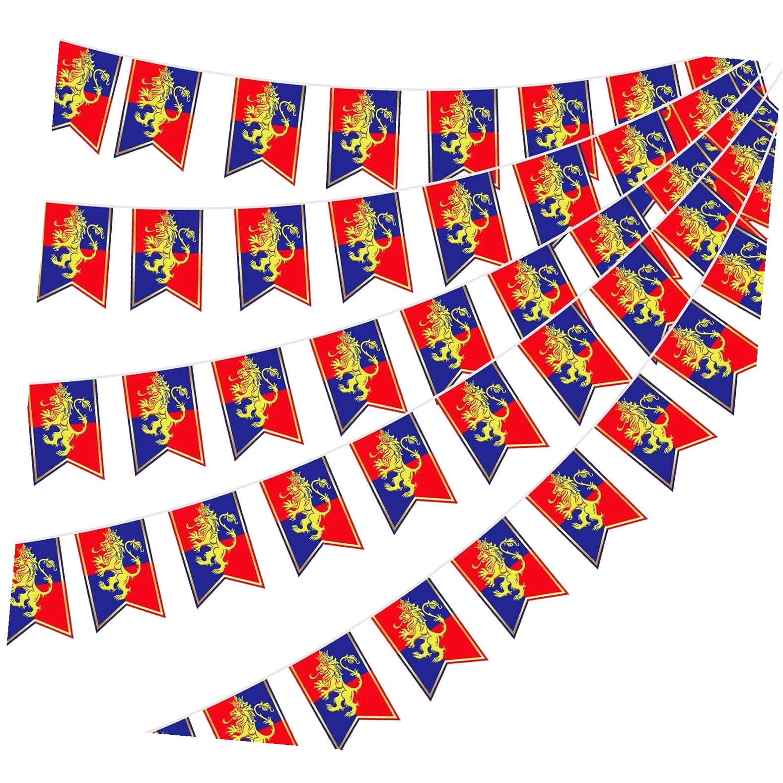 BESTKITTY 5 Pcs 49ft Medieval Party Decorations Fantasy Bunting with ...