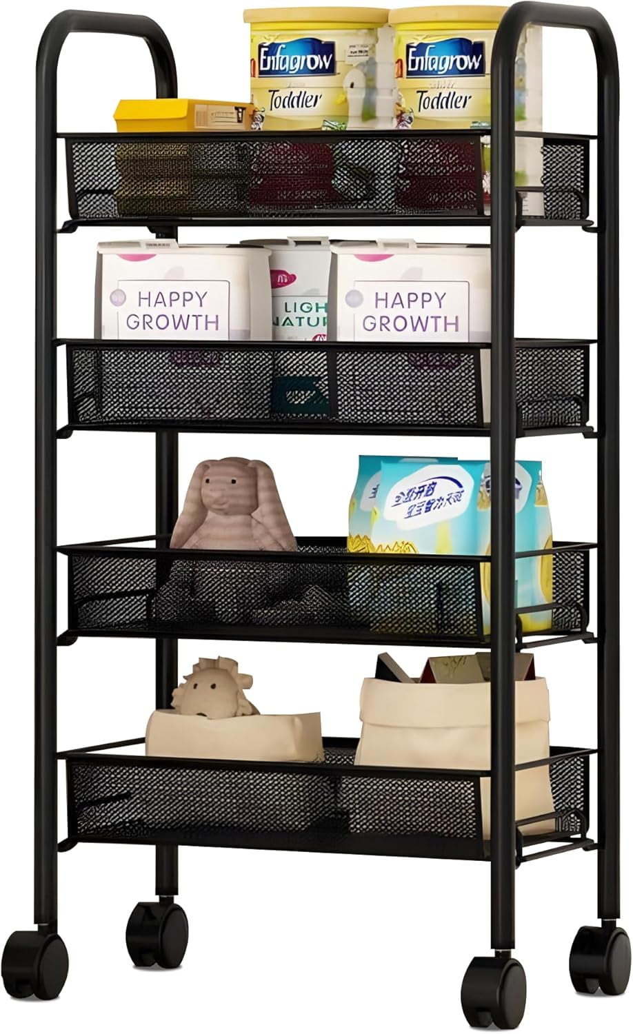 BESTKITTY 5 Tier Rng Cart with Wheels and Handle,Rng Storage Cart for ...