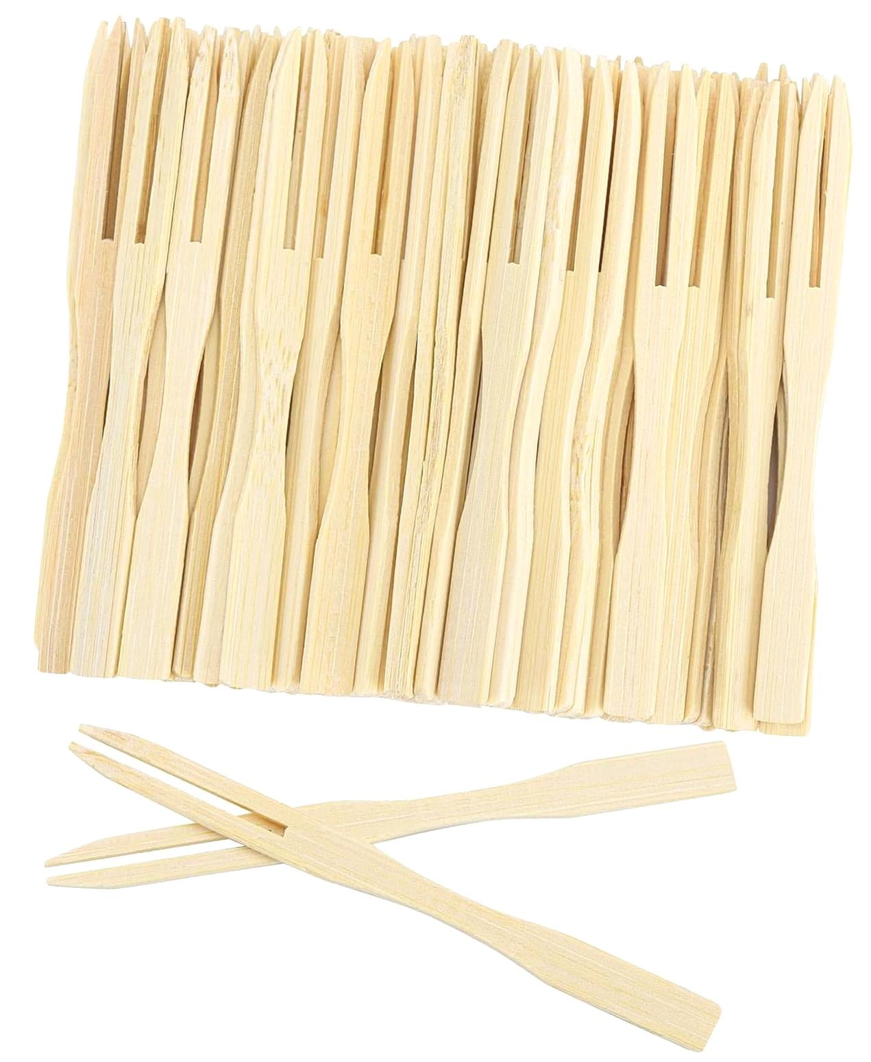 BESTKITTY 500 Bamboo Appetizer Forks, Perfect for Charcuterie Boards, 3 ...