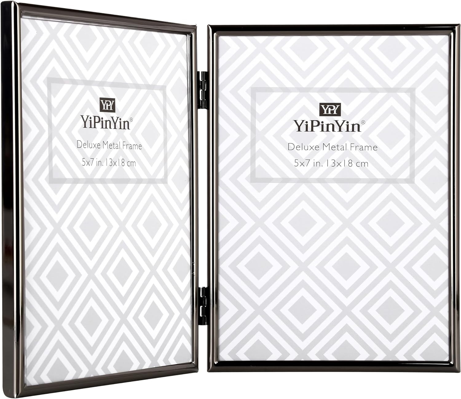 BESTKITTY 5x7'' Hinged Double aroal Bla Metal Pture Fs, Narrow Metlal ...