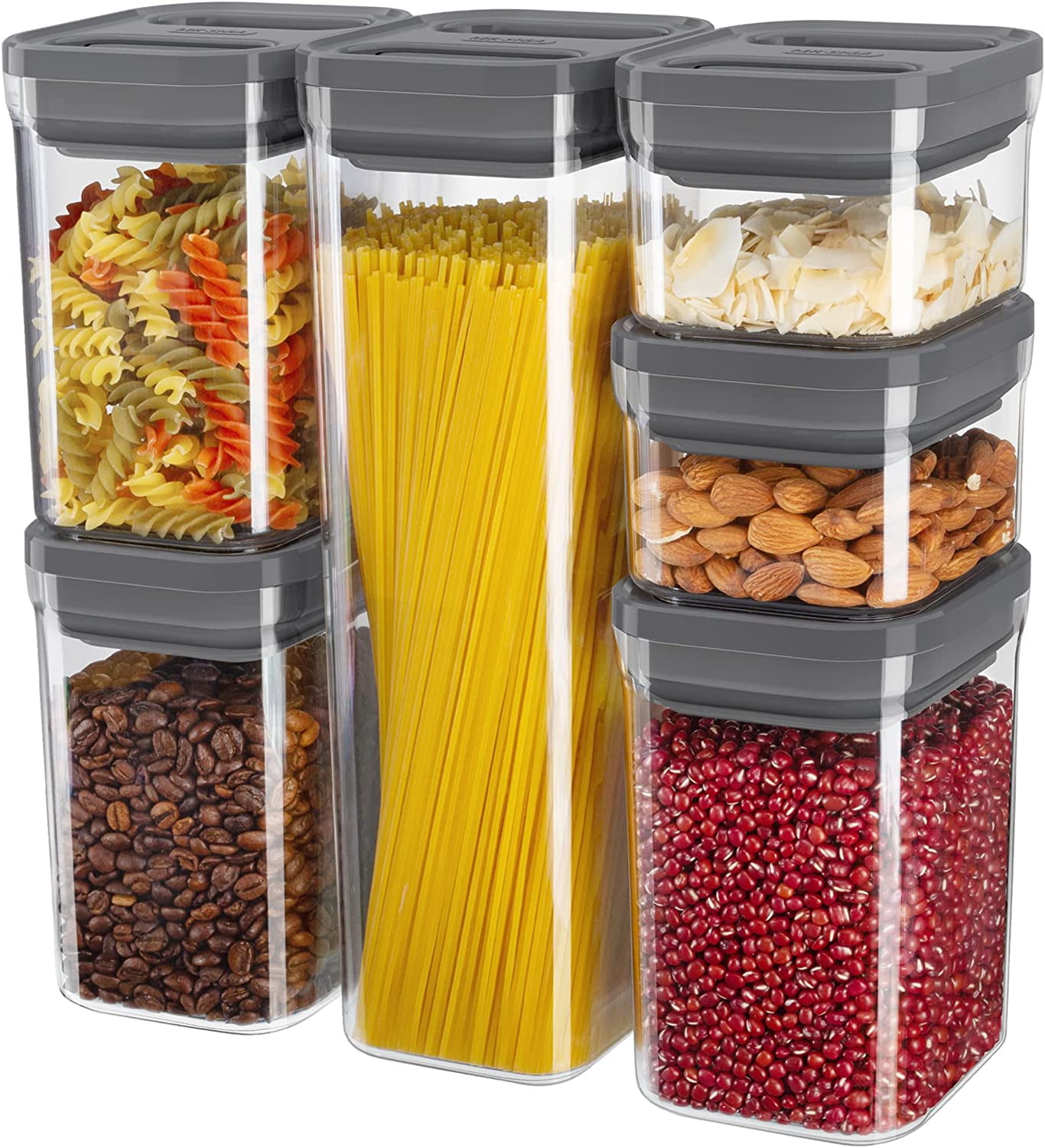 BESTKITTY 6 Piece Airtight Food Storage Container Set, BPA Free en ...