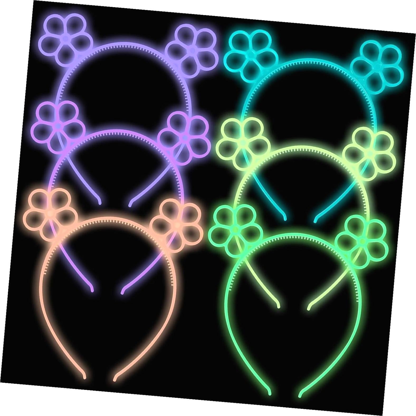 BESTKITTY 6PCS Happy Birthday Headbands, Luminous Birthday Crowns For ...