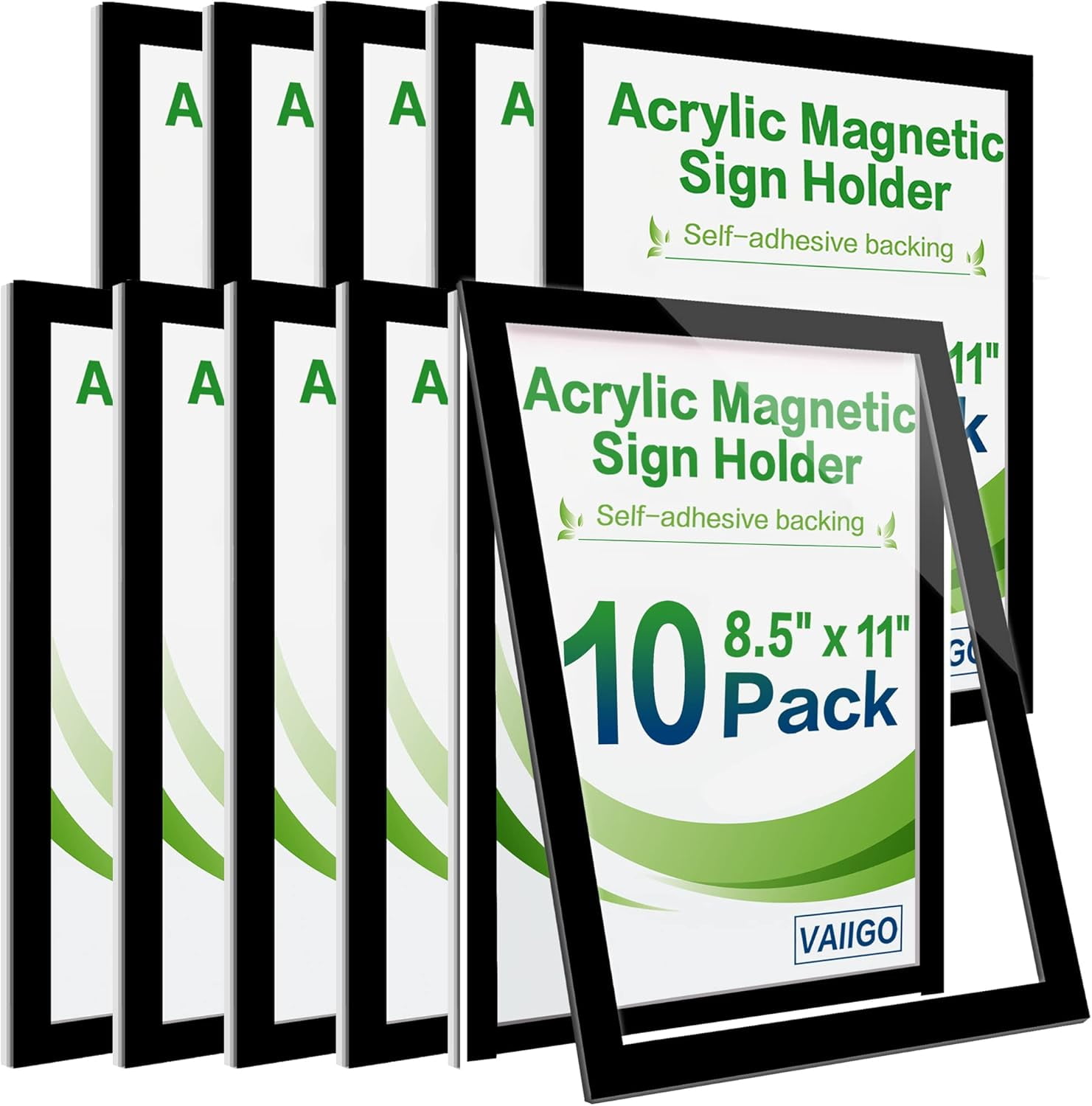 BESTKITTY 8.5" x 11" Acryl Magnet Sign Holder Wall nt, Self Aesive ...