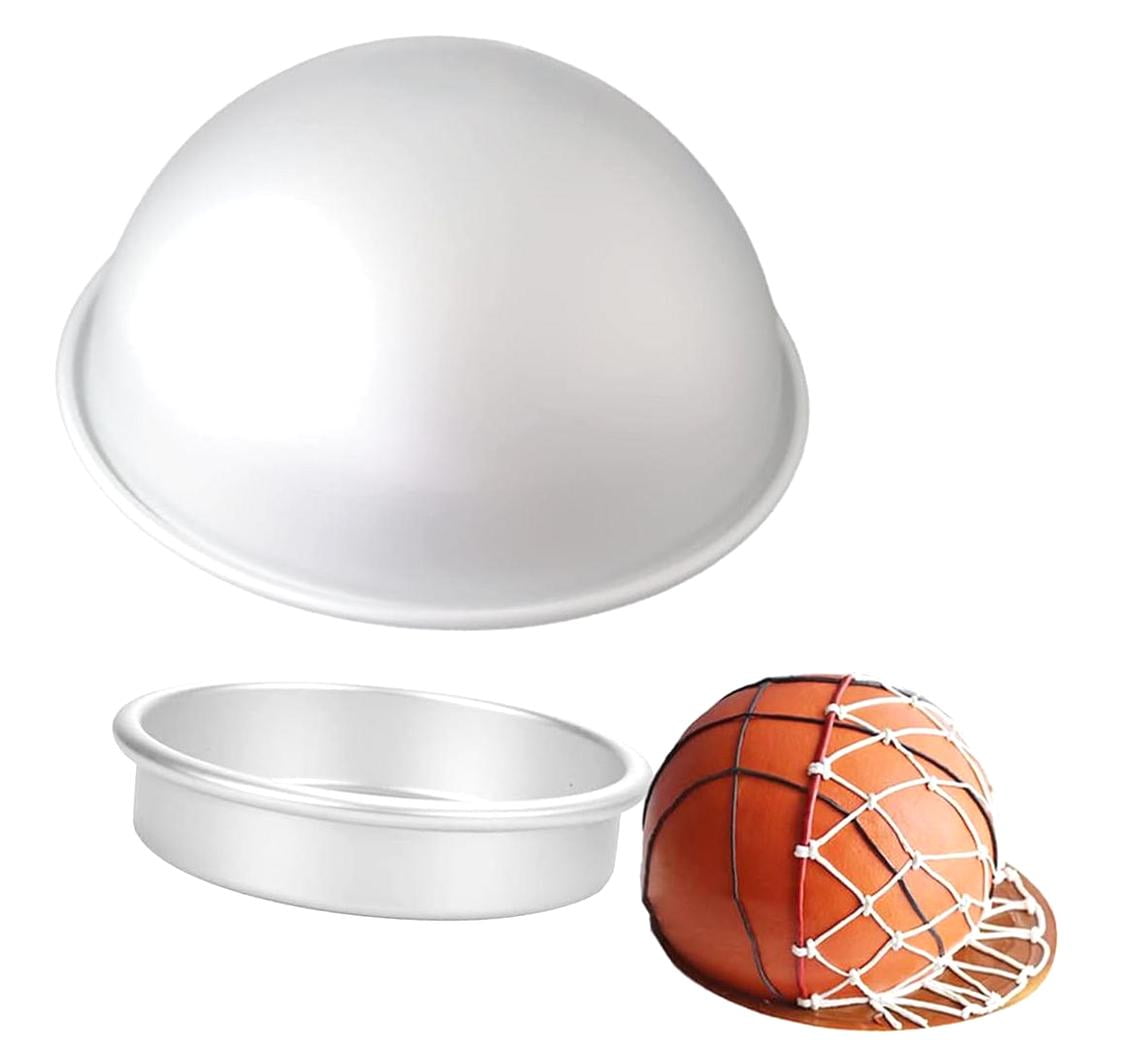 BESTKITTY 8-Inch 3D Half Sphere Cake Pan for Crafting Ball-Shaped Cakes ...