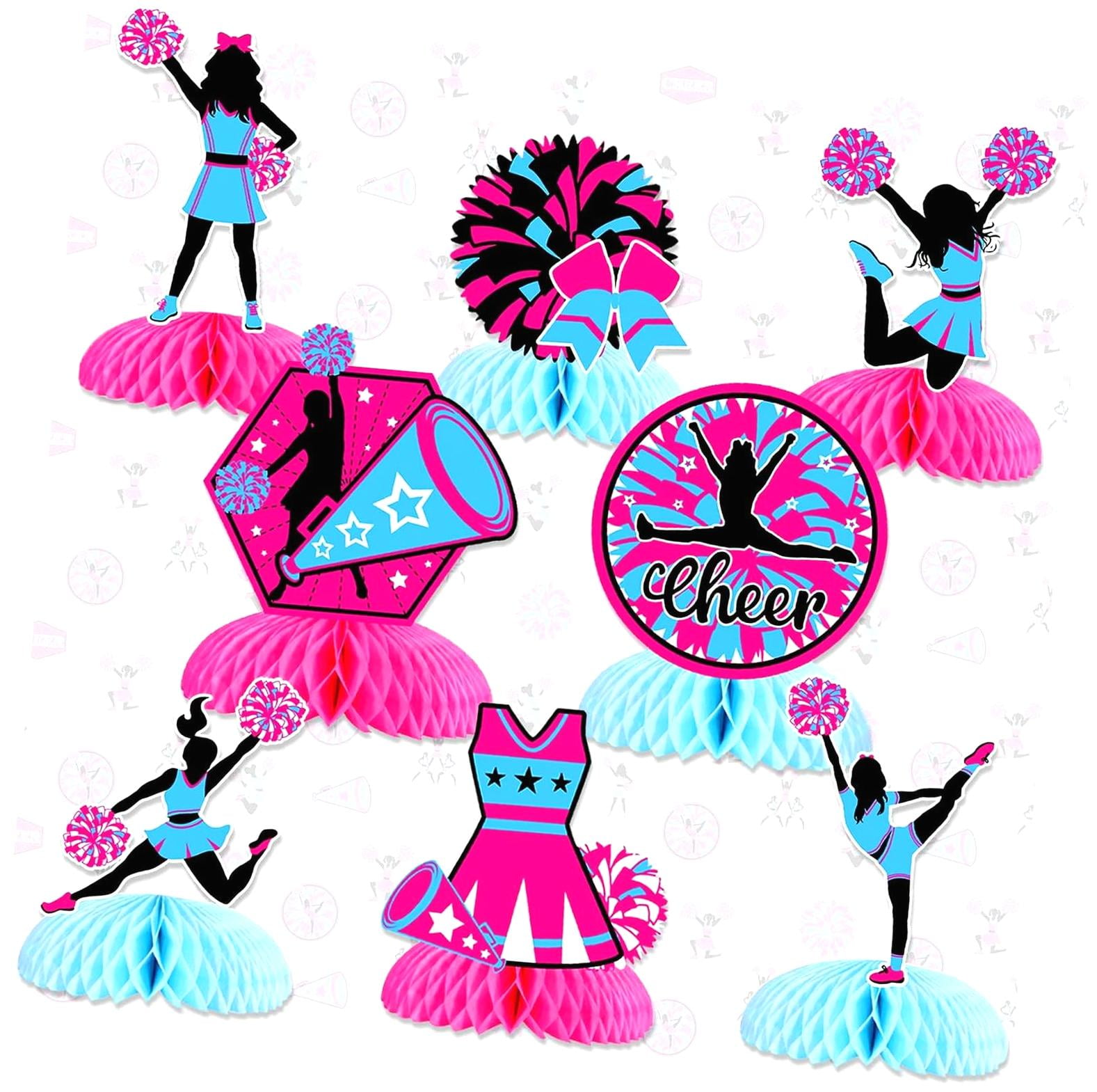 BESTKITTY 8 Pieces Cheerleading Honeycomb Centerpieces Vibrant Blue ...