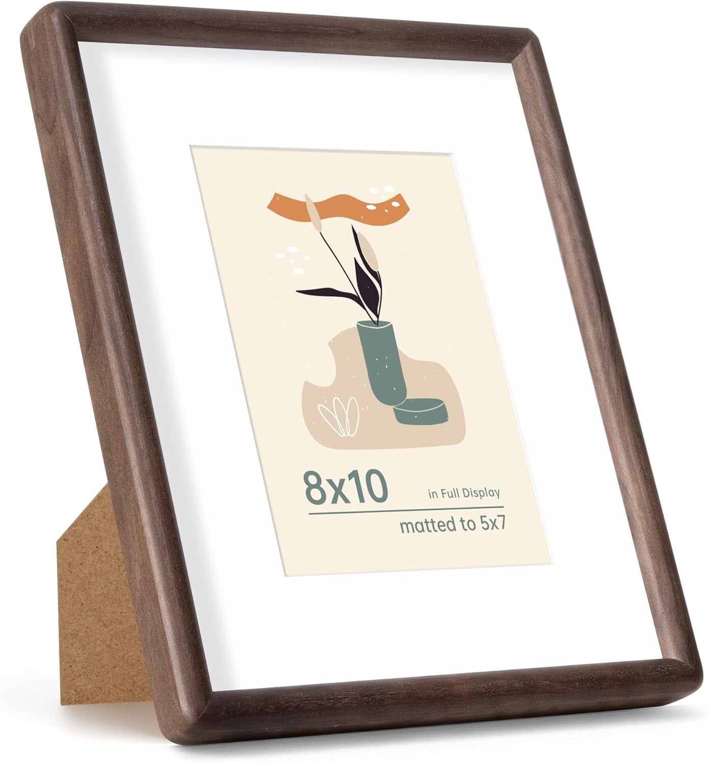 BESTKITTY 8x10 Pture F Solid Walnut Wood Pture Fs Matted to 5x7 ...