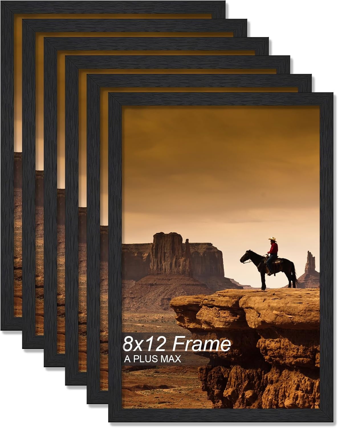 BESTKITTY 8x12 Pture F Set of 6, Bla Engineered Wood Fe for 8 x 12 In ...