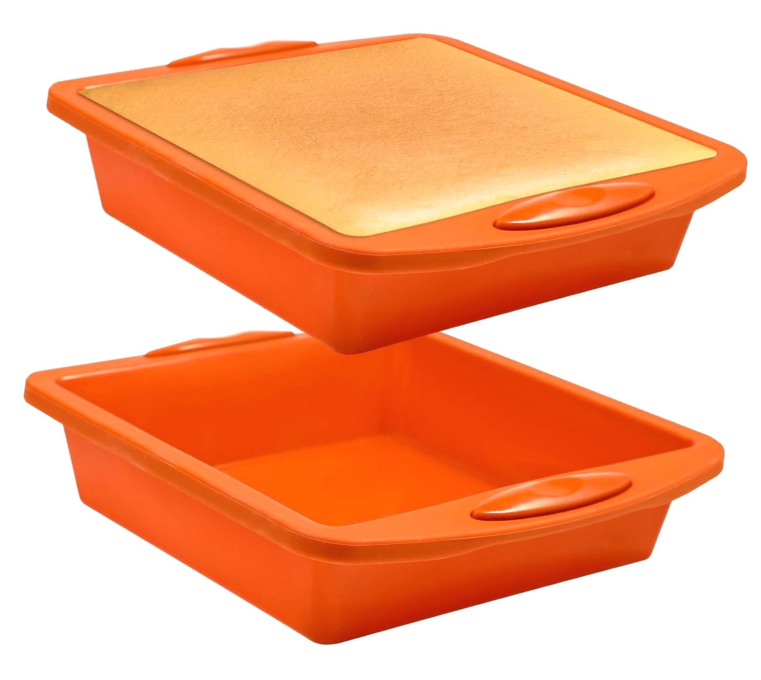 BESTKITTY 8x8 Inch Square Silicone Baking Pan for Cakes, Brownies, and ...