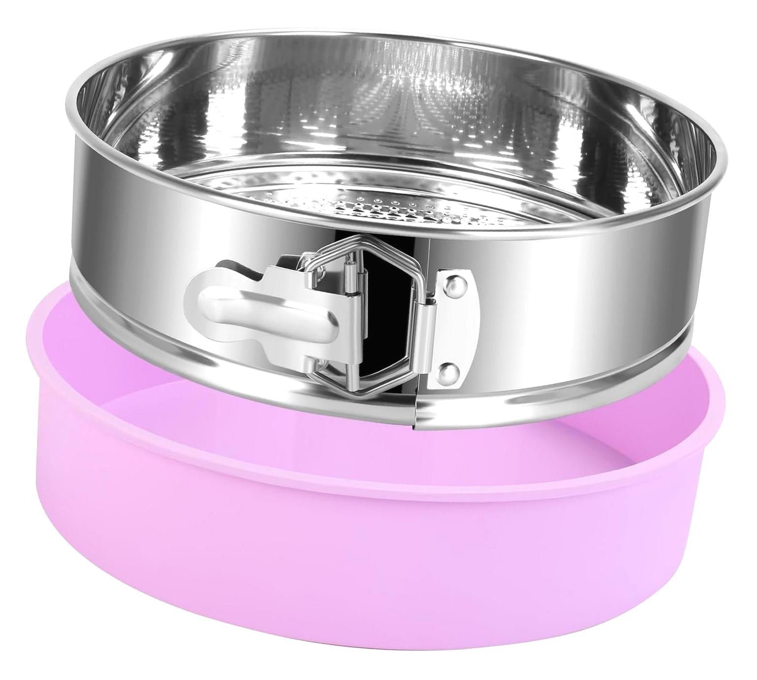 BESTKITTY 9-Inch Stainless Steel Springform Pan, Features Nonstick ...