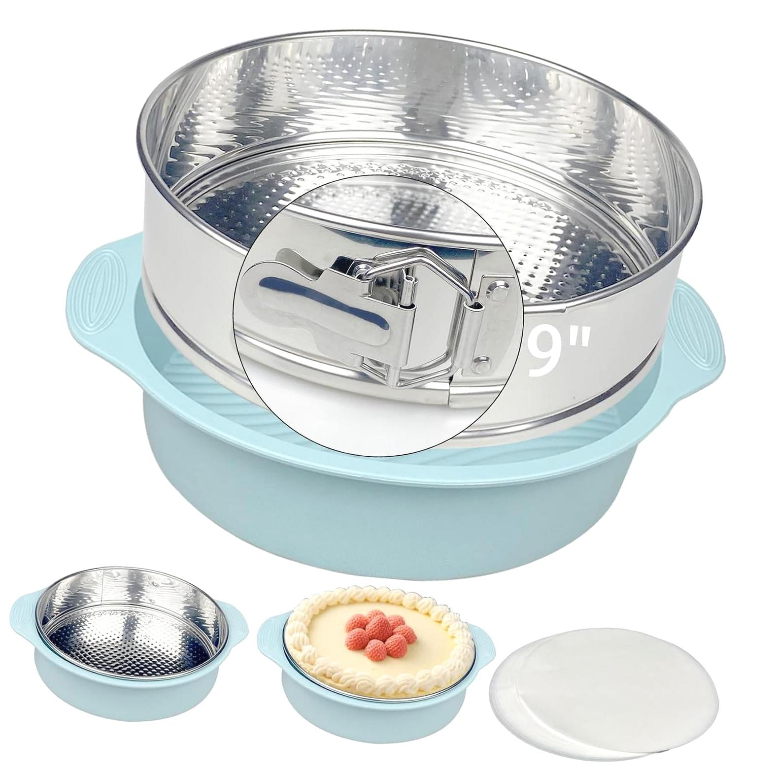 BESTKITTY 9 inch Springform Pan, Constructed from 304 Stainless Steel ...