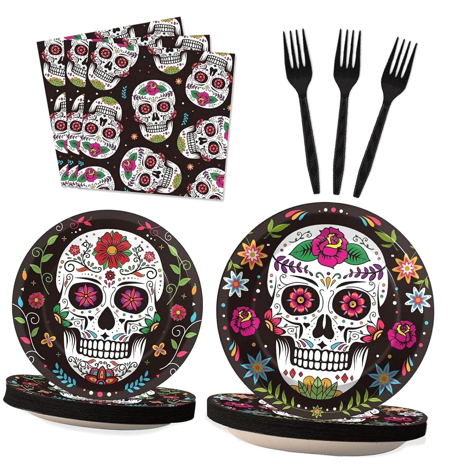 BESTKITTY 96 Pieces Happy Birthday Plates and Napkins for Rose Birthday ...