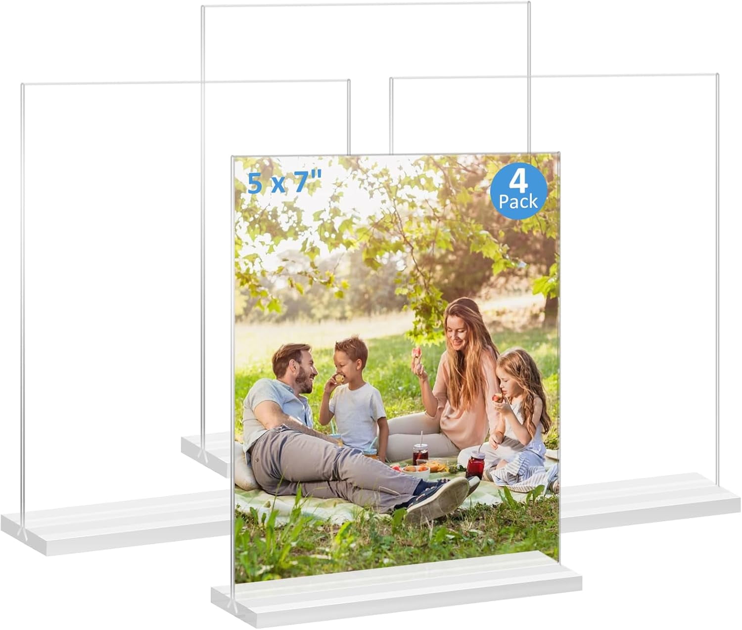 BESTKITTY Acryl Pture F 5x7 ines, 4 Pa Clear Plast Pture Fs Holder ...