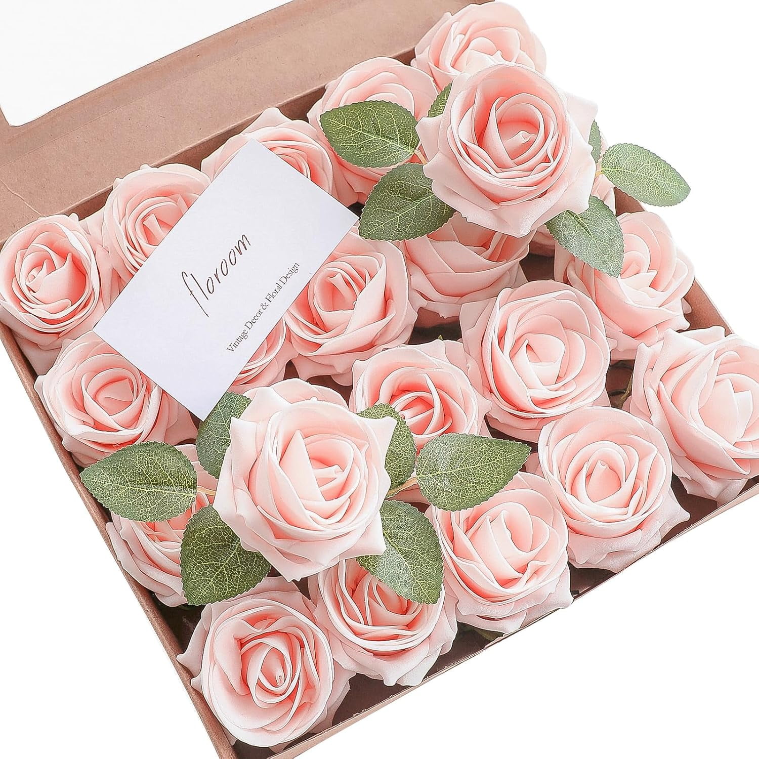 BESTKITTY Arti 20pcs Real Lo B High-Centered Foam Fake Roses with Stem ...