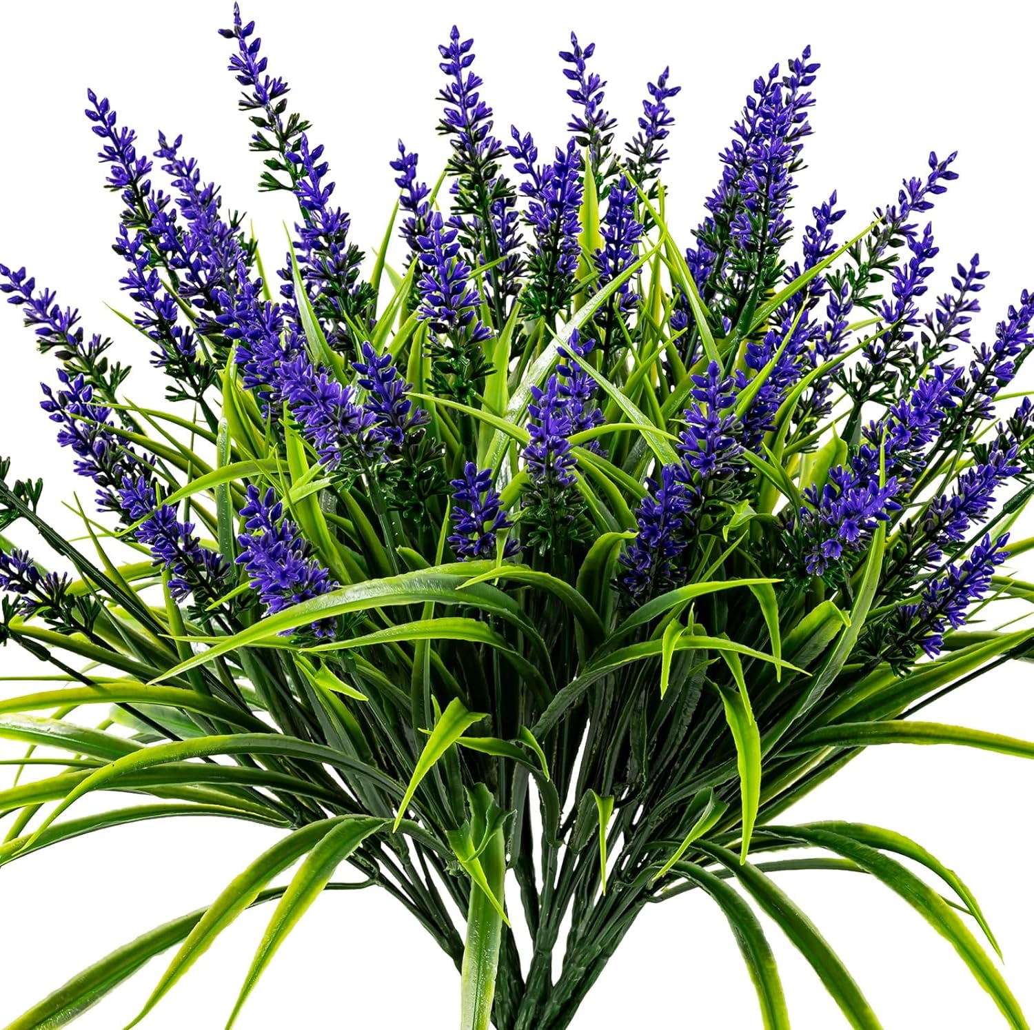 BESTKITTY Arti for Outdoor Plants 10 Bundles Fake Lavender Plast Faux ...