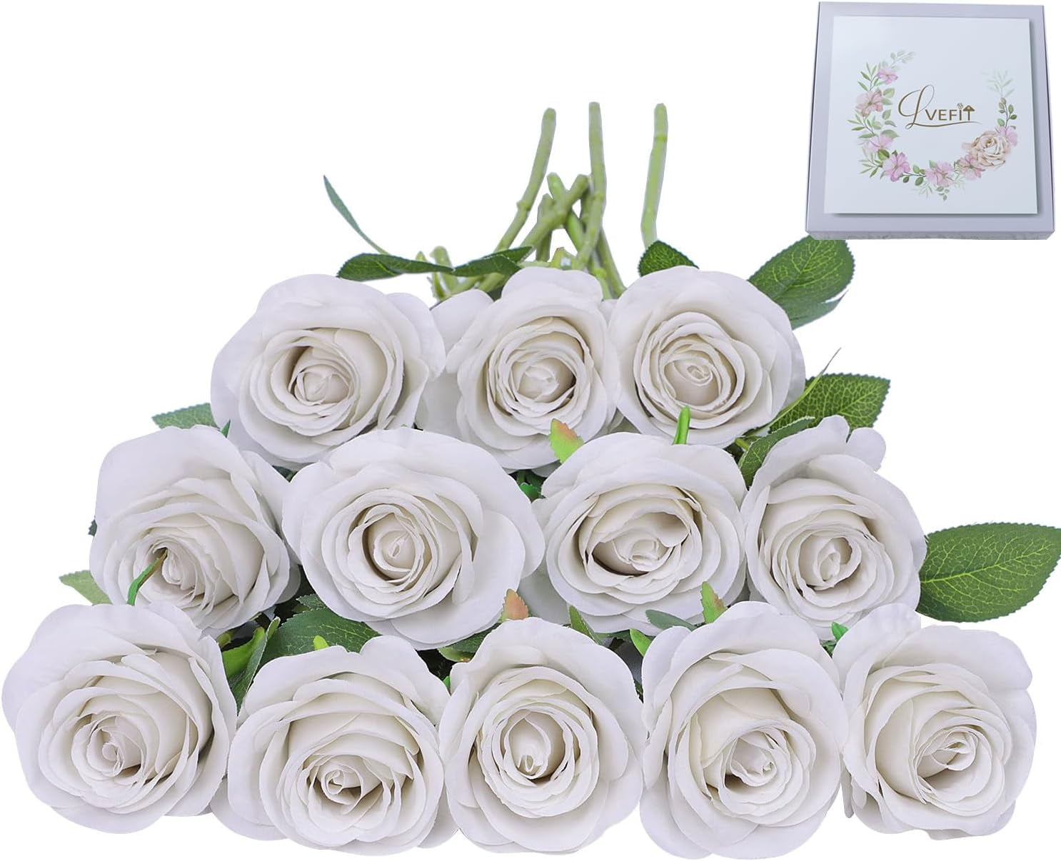BESTKITTY Artiial Rose Flower Arti Flower with Long Stem Silk Roses ...