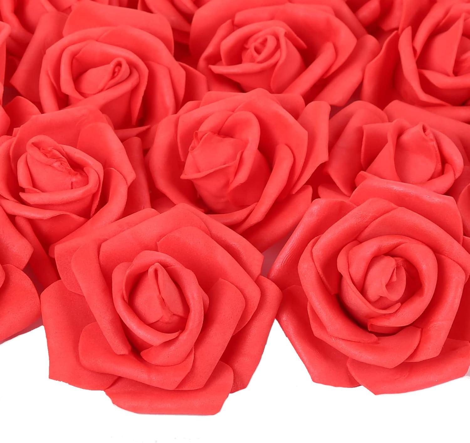 BESTKITTY Artiial Rose Flowers,100 pcs Red Foam Rose Bulk Fake Flower ...