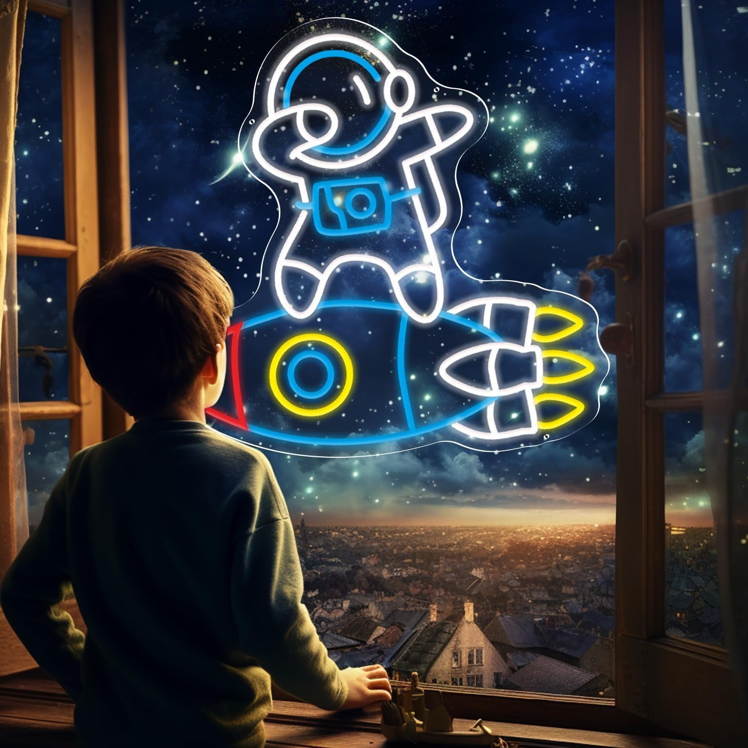 BESTKITTY Astronauts & Roets LED n Light Accory Gifts for Boy Room ...