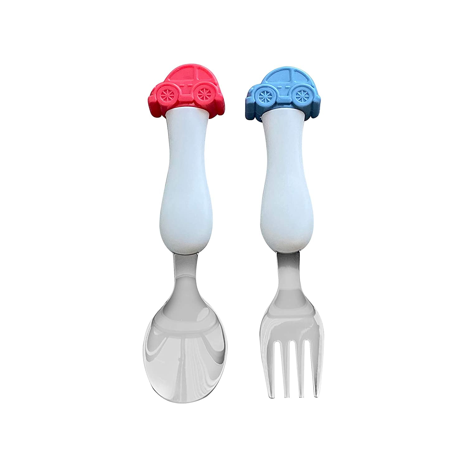 BESTKITTY - BPA-Free Toddler Car Utensils - Easy-Grip Car Spoon and Set ...