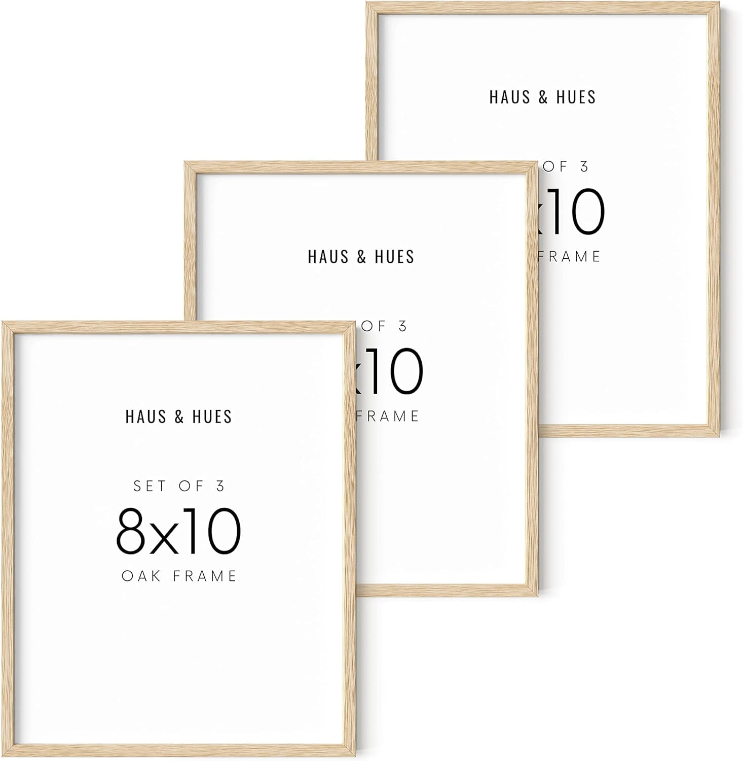 BESTKITTY Beige Wood 8x10 Pture F, Set of 3 - Modern Wood Wall Art ...