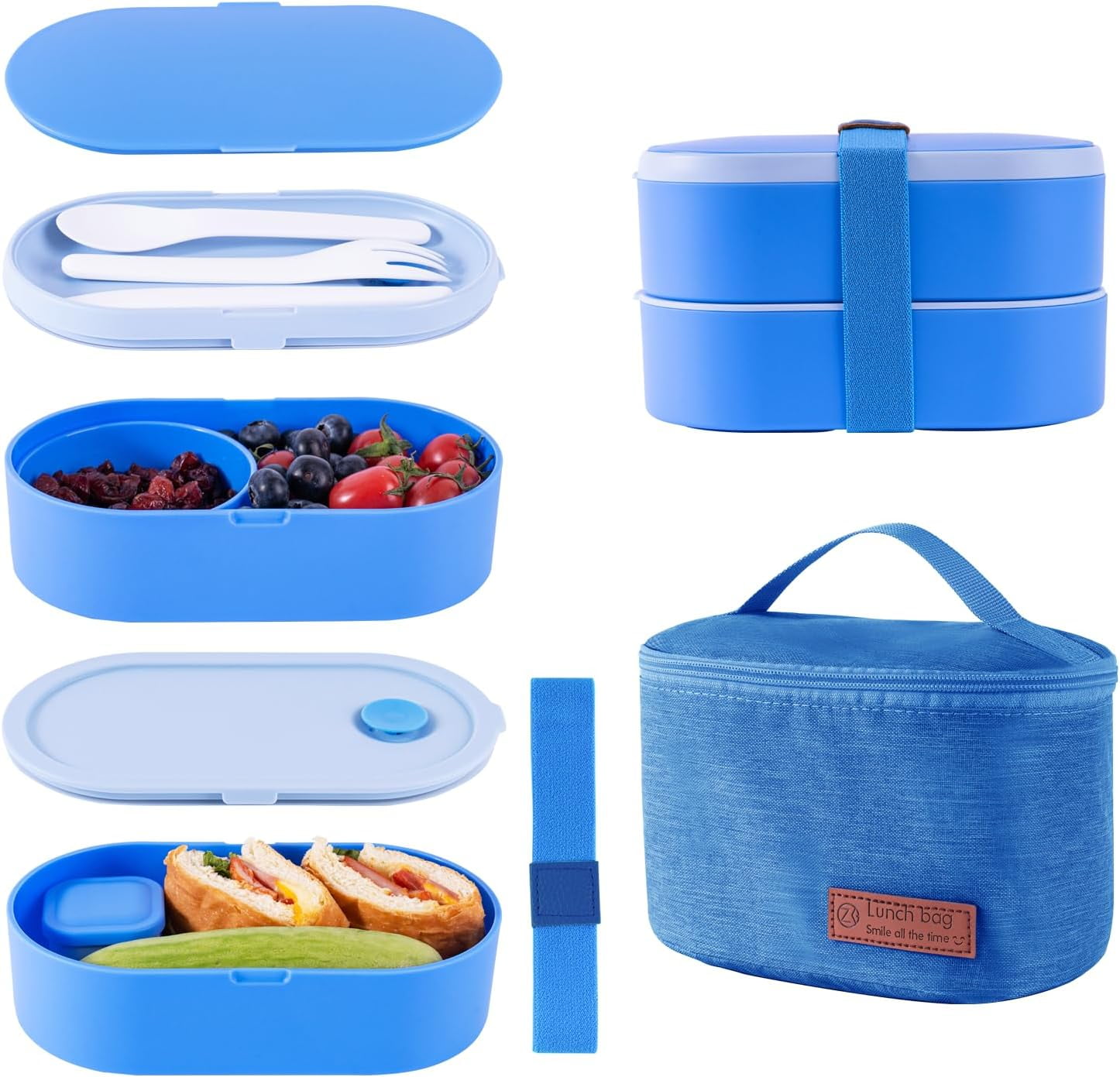 BESTKITTY Bento Lun Box Set -2 Staable Adult And Women's Lun Boxes ...