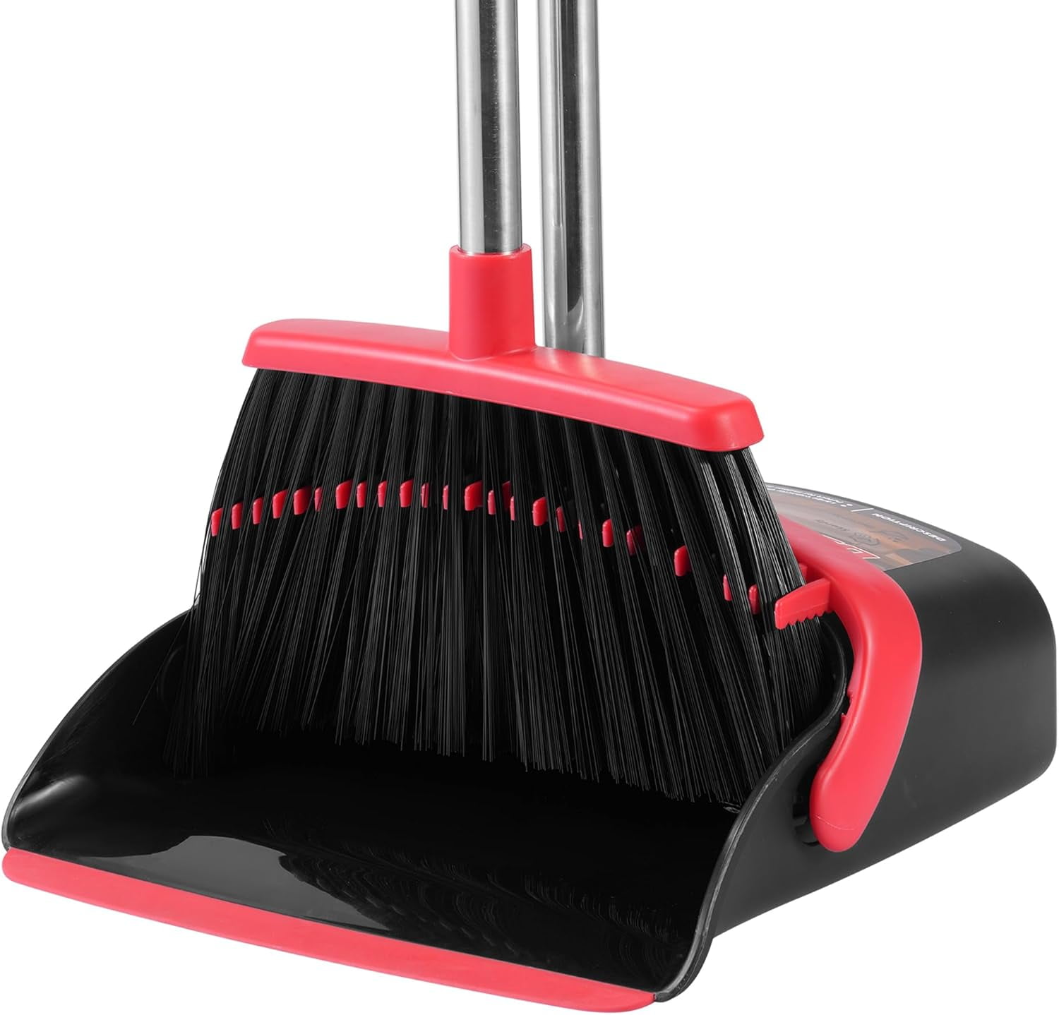 BESTKITTY Broom and Dustpan Set, 52-in Adjustable Handle Brooms for ...