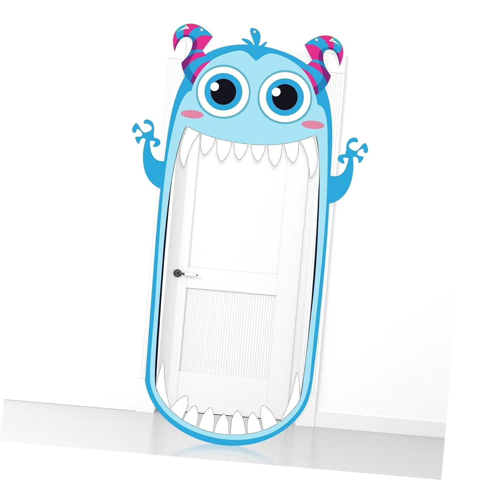 BESTKITTY Cartoon Monster Birthday Porch Banner Backdrop, Adorable ...